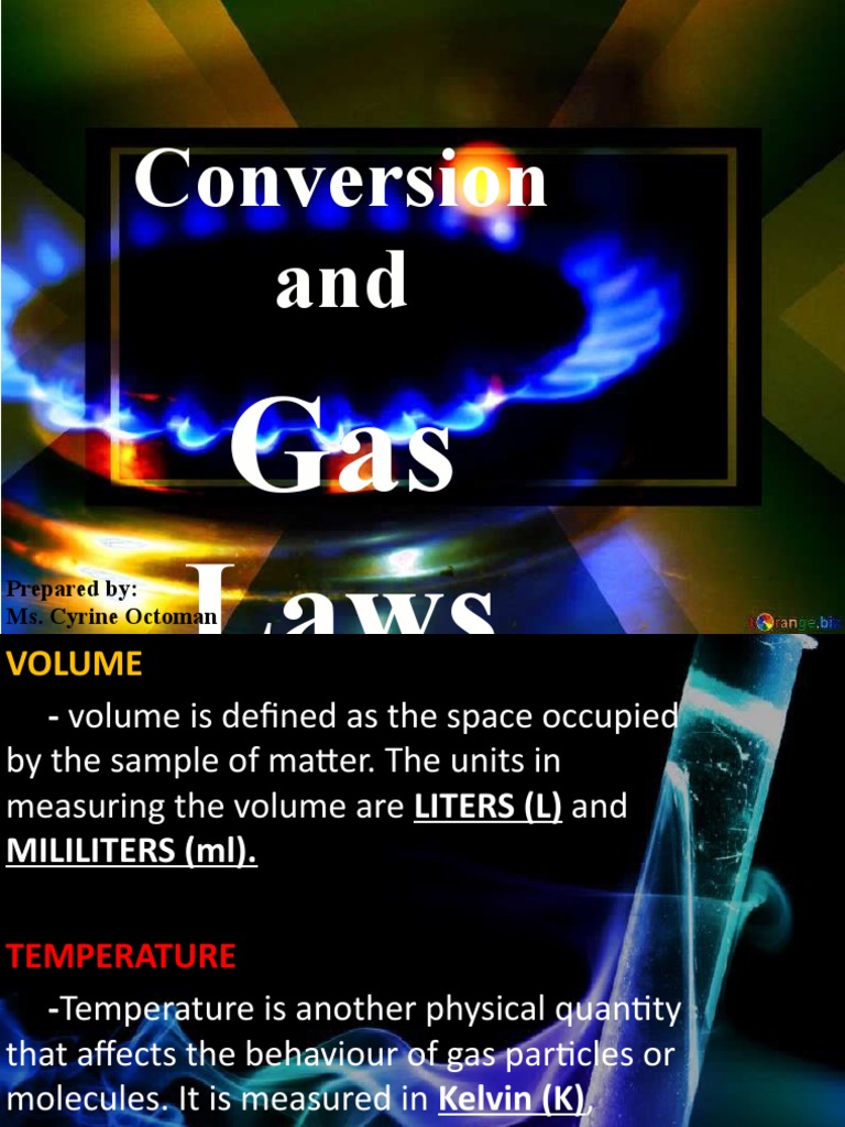 Conversion And: Gas Laws | PDF | Pressure | Gases