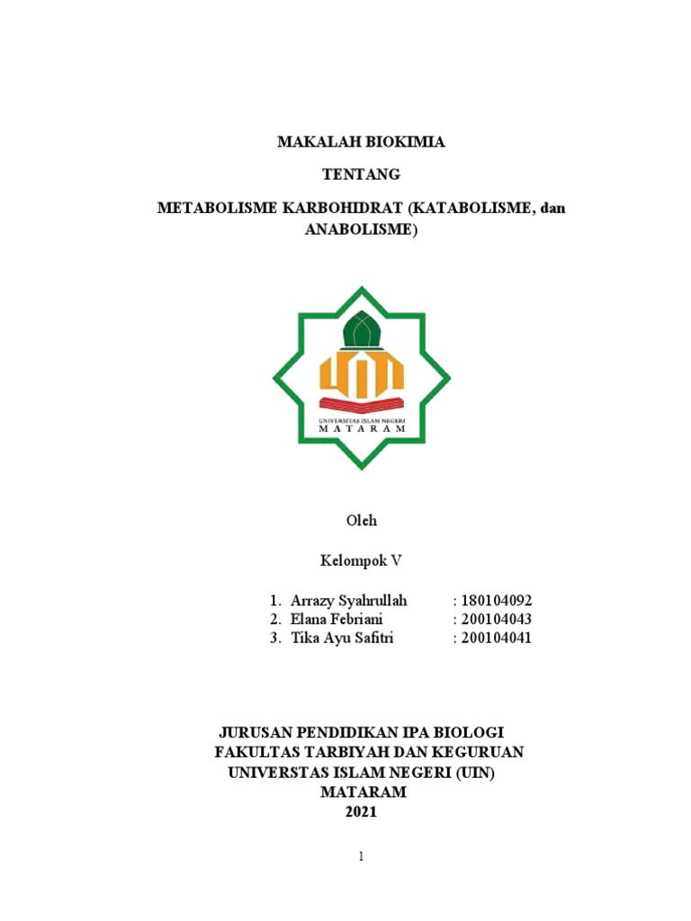 Makalah KLP 5 Biokim | PDF