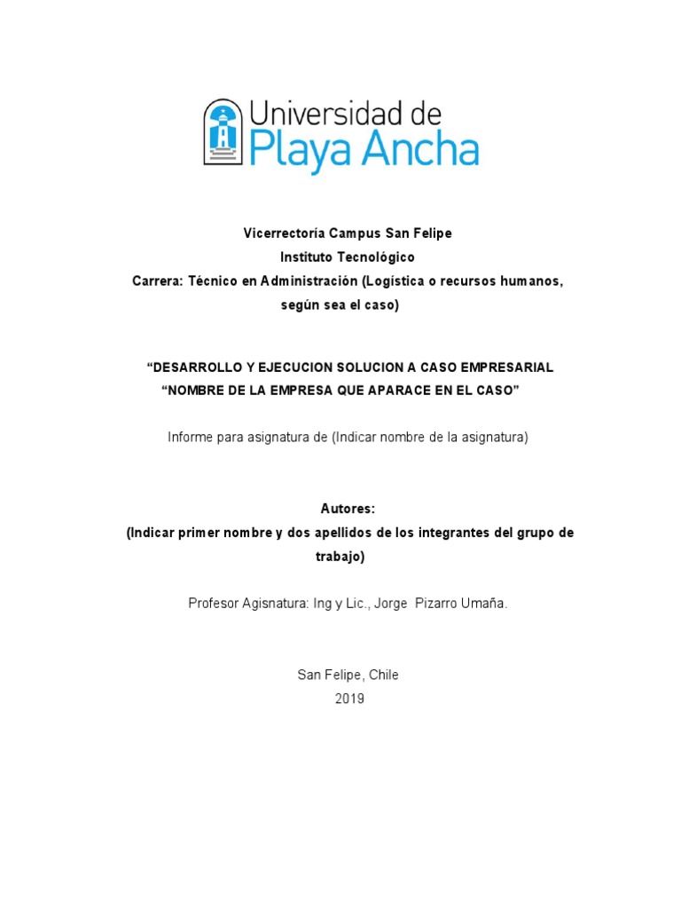 Formato Portada Informes Escritos | PDF