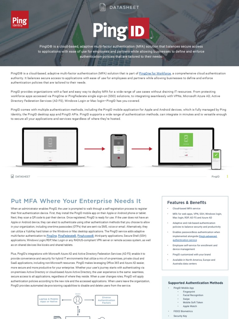 Pingone For Workforce: Pingid Datasheet | Download Free PDF | Mobile ...