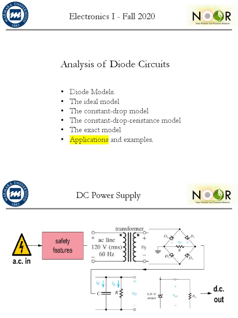 Electronics I - Fall 2020 Rectifier Circuits | PDF | Rectifier | Diode