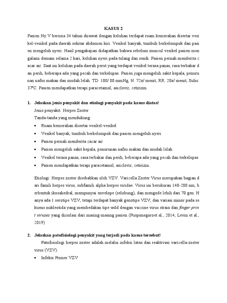 KASUS 2 KMB Herpes Zoster | PDF | Sains & Matematika