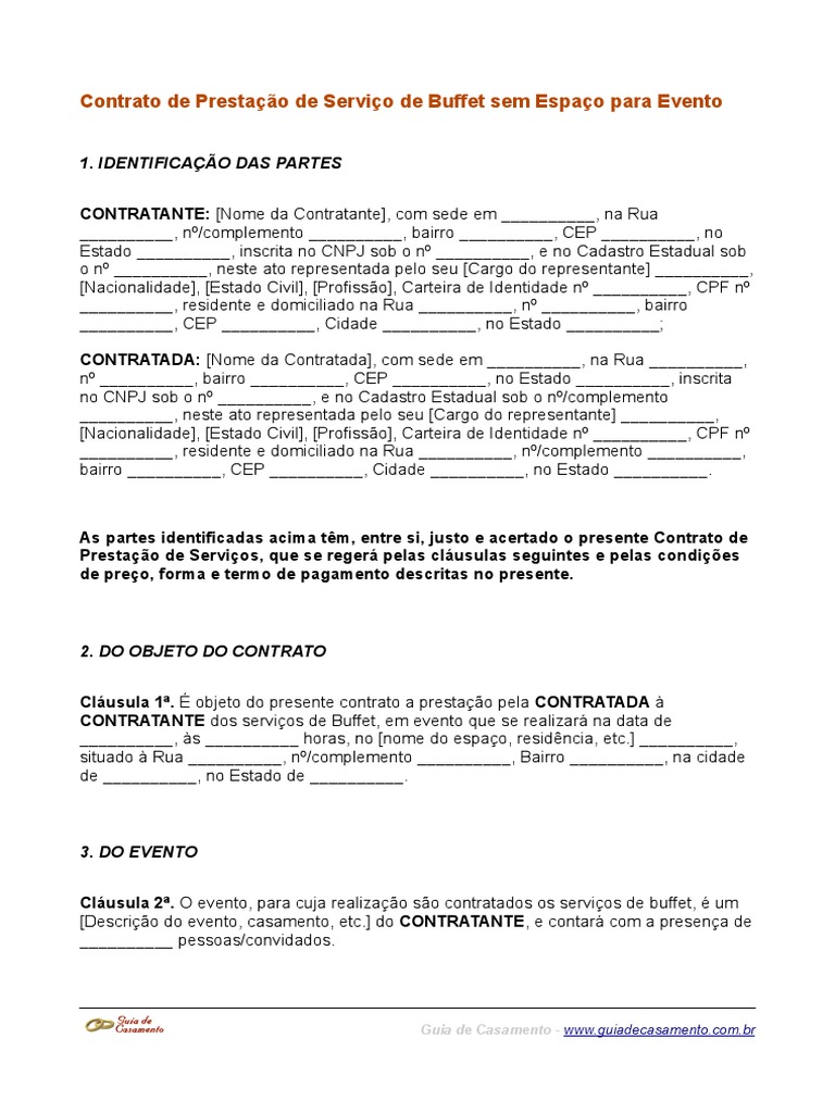 Modelo Contrato Buffet | PDF
