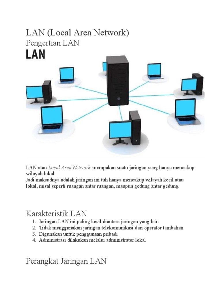 Pengertian dan Karakteristik Jaringan LAN | PDF | Bisnis | Komputer