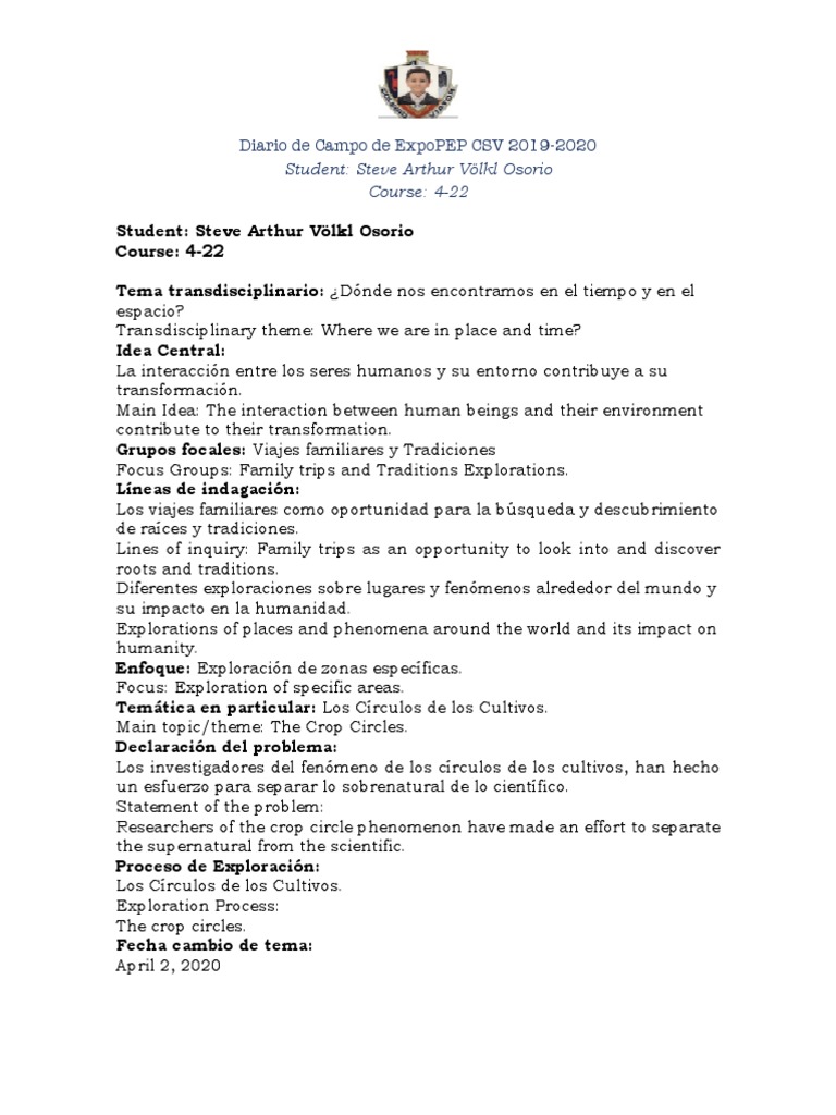 Student Field Journal Entry on Crop Circles | PDF | Vortices