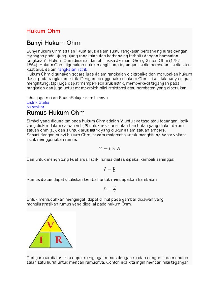 Hukum Ohm | PDF