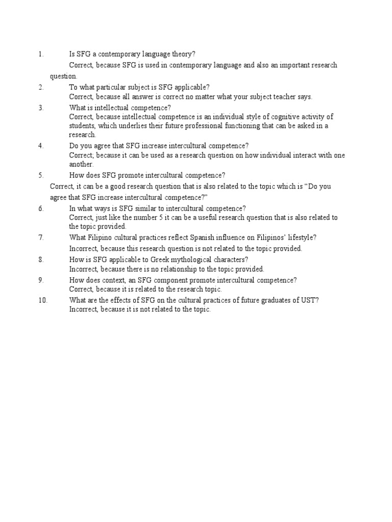 Understanding SFG and Intercultural Competence | PDF | Language Arts ...