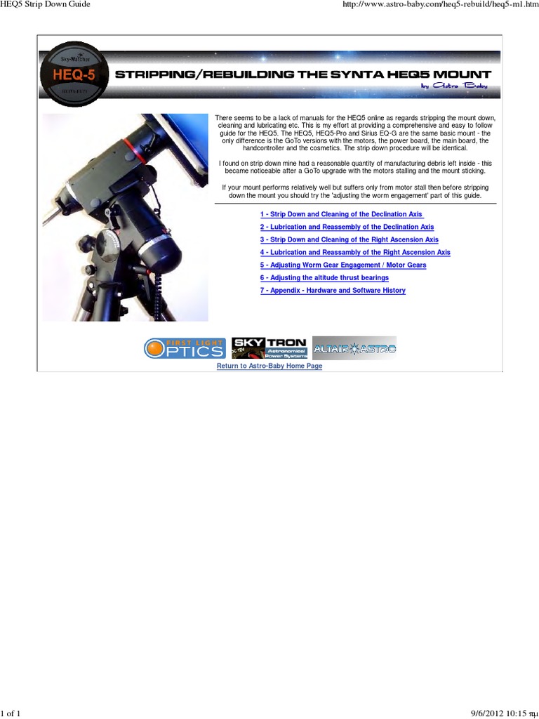 HEQ5 PRO Rebuild | PDF | Bearing (Mechanical) | Screw