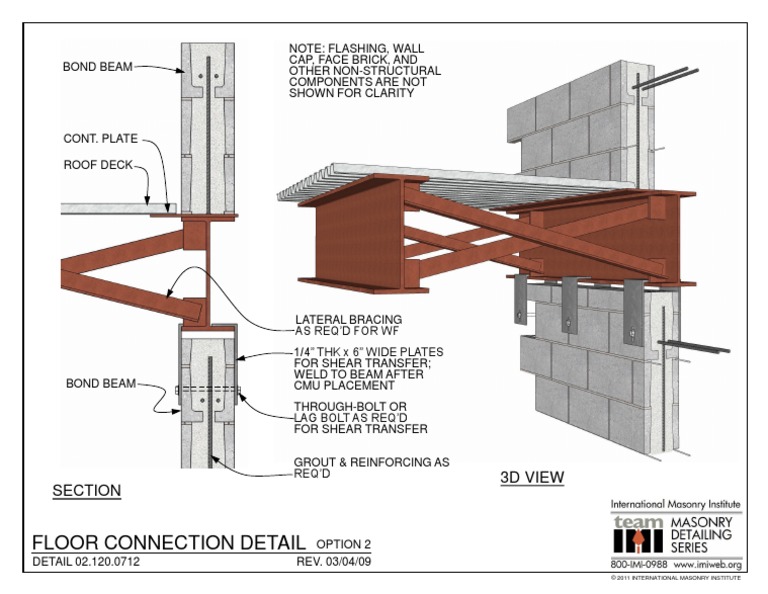 Floor Connection Detail: Section 3D View | PDF | Technology & Engineering