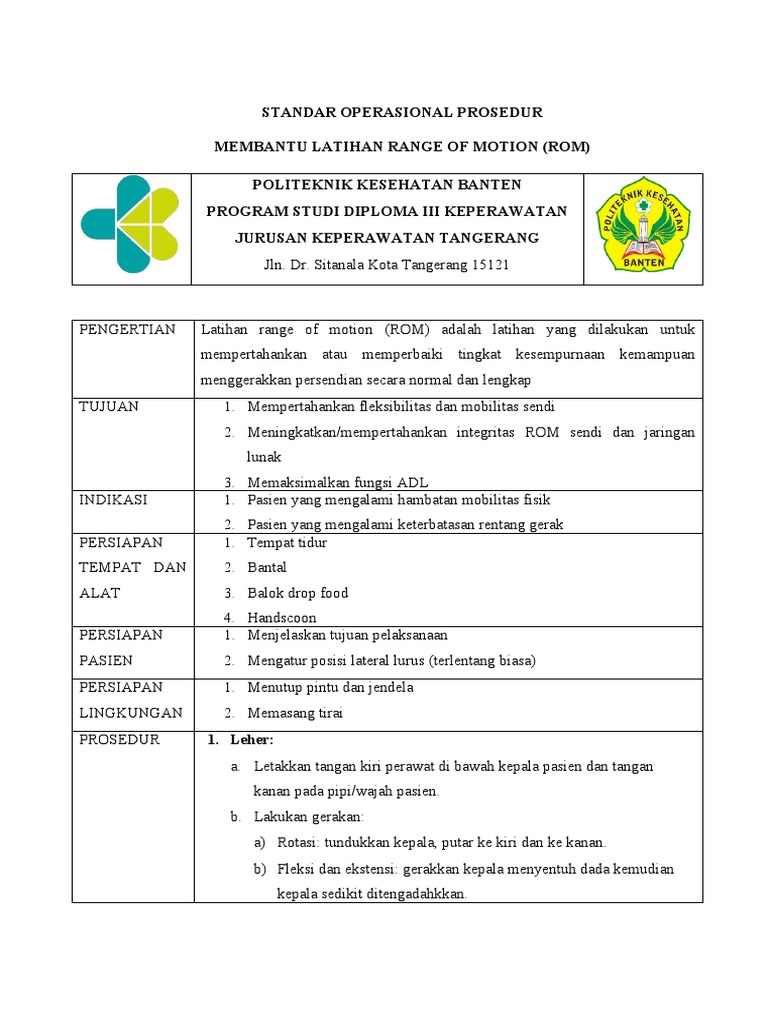 Lo Sop Latihan Rom | PDF