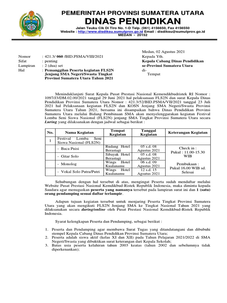 Undangan FLS2N 2021 | PDF