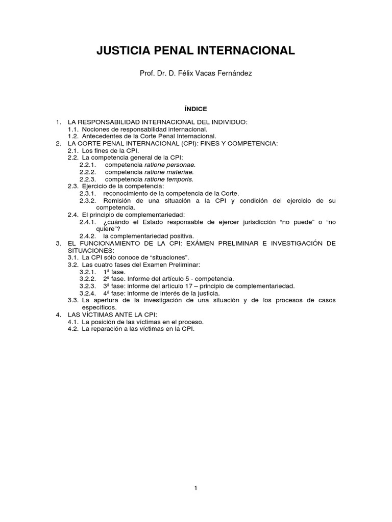 Justicia Penal Internacional | PDF | Corte Criminal Internacional | Derecho penal