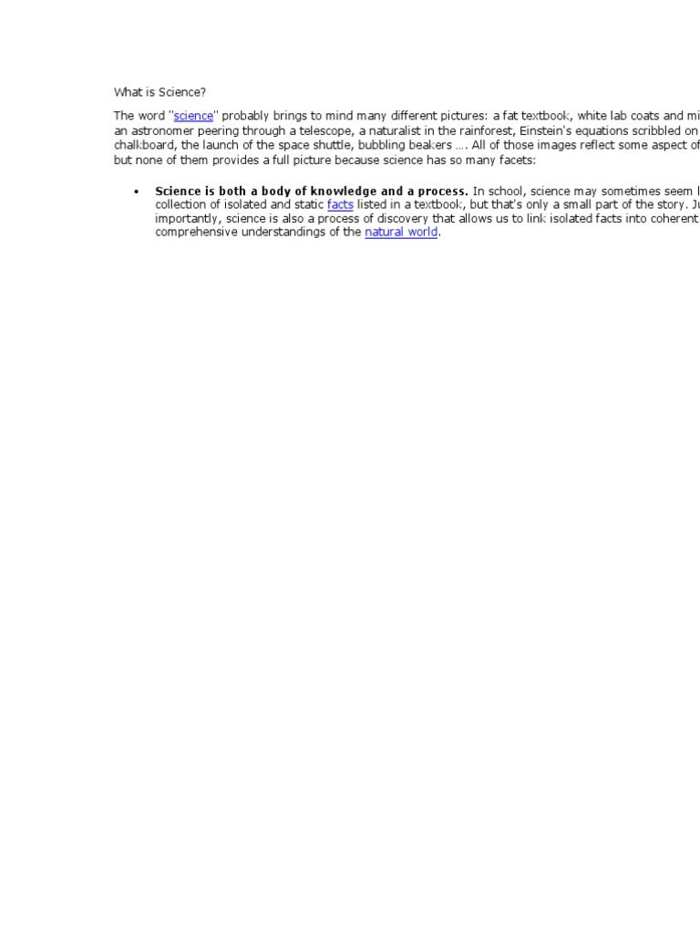 Understanding Science: Knowledge & Process | PDF