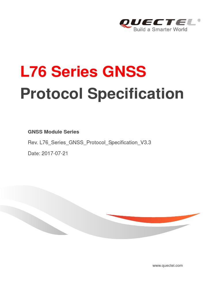 Quectel L76 Series GNSS Protocol Specification V3.3 | PDF | Global ...