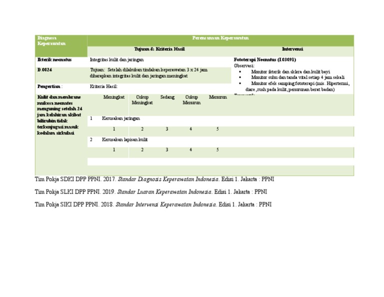 Sdki Slki Siki Ikterik Neonatus Diagnosa Intervensi Luaran Ikterik ...
