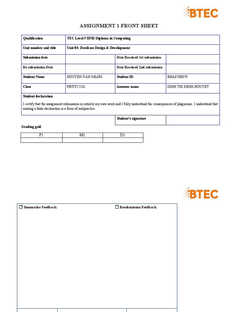 Assignment Database | PDF | Databases | Relational Database