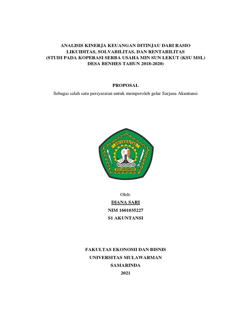 PROPOSAL SKRIPSI 1-3 Revisi TGL 26-10-2021 Fix | PDF | Pengelolaan ...