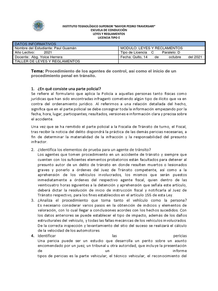 Parte Policial | PDF | Policía | Crímenes