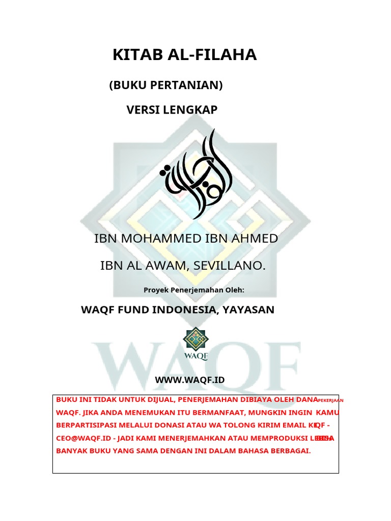 Kitab Al-Filaha: Panduan Pertanian Islam | PDF