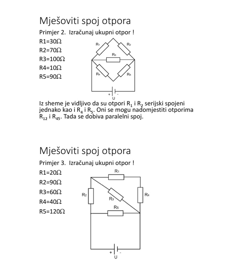 Mješoviti Spoj Otpora | PDF