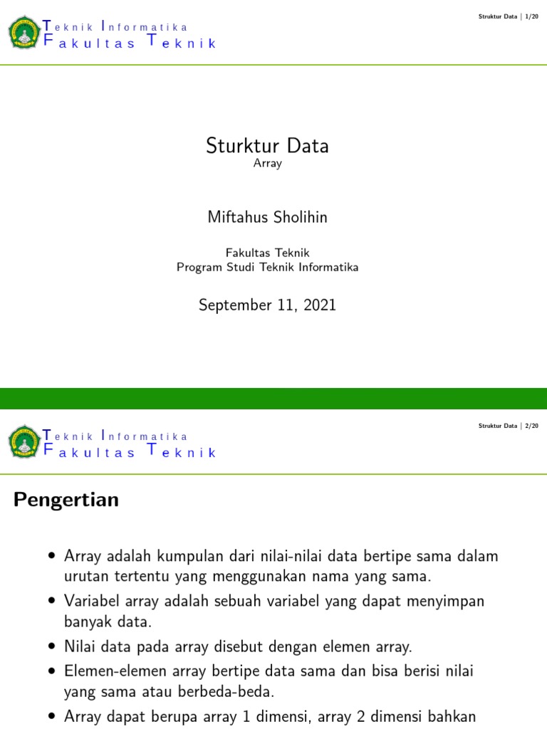 Struktur Data Pertemuan 2 | PDF