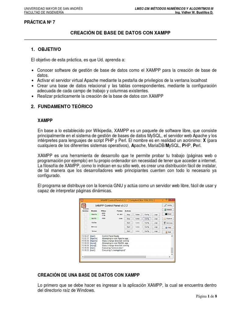 Practica 7 Algoritmos Iii 2020 Xampp Pdf Php Edad De Información
