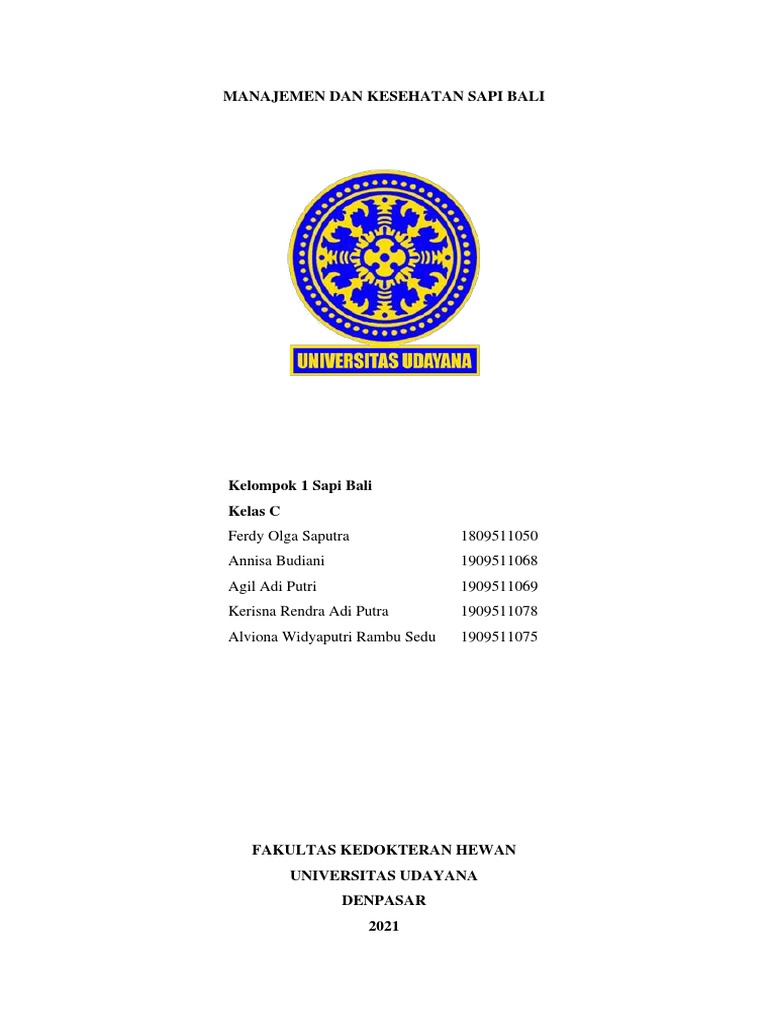Manajemen Sapi Bali dan Pelestariannya | PDF