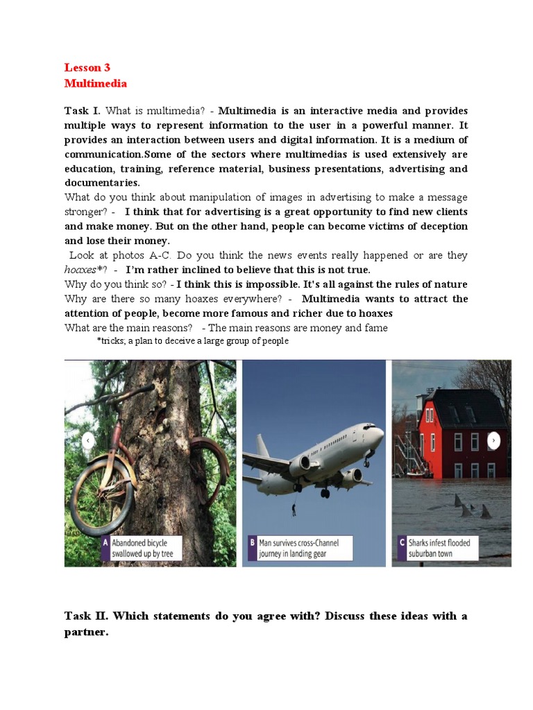 Lesson 3 Multimedia | PDF | Multimedia | News