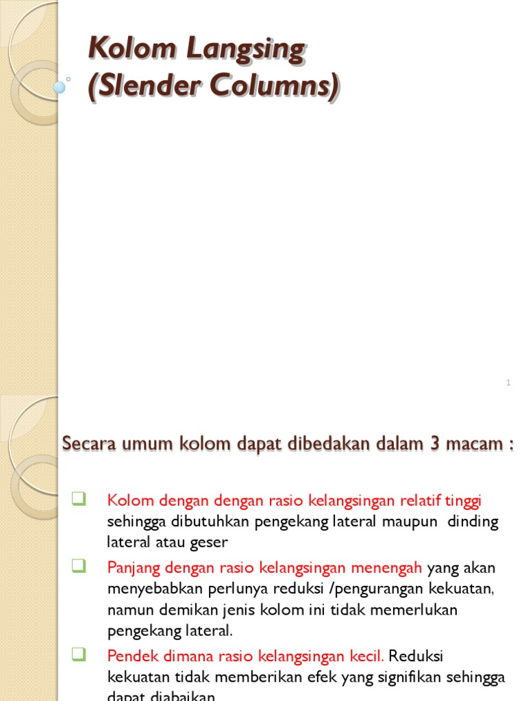 Kuliah 4 - Kolom Langsing | PDF