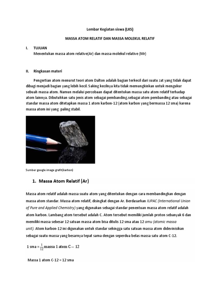 Massa Atom dan Molekul Relatif | PDF