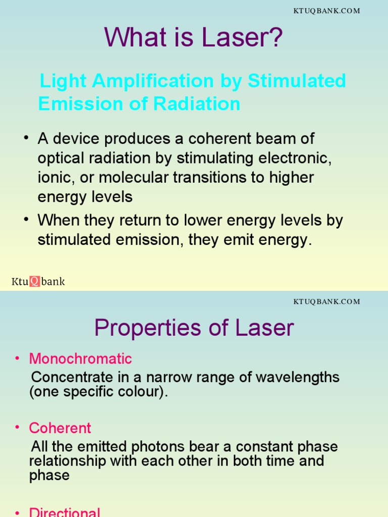 What Is Laser Light Amplification By Stimulated Emission Of Radiation