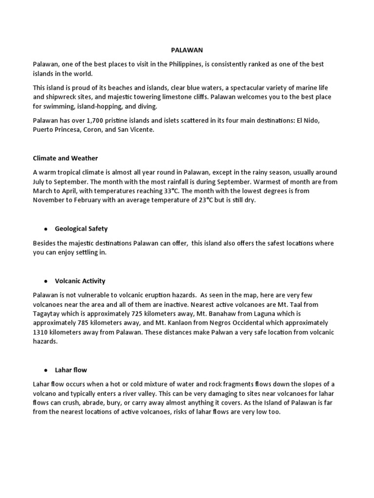 PALAWAN | PDF | Landslide | Earthquakes