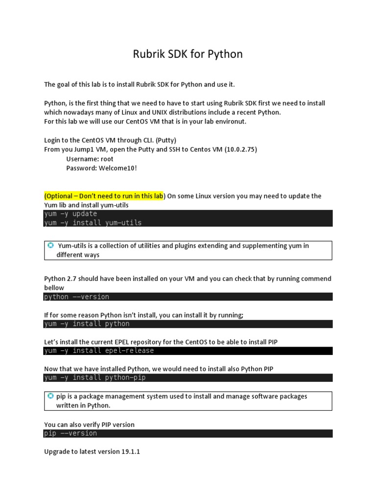 API - Rubrik SDK For Python 5.0-V2 | PDF | Software Engineering ...