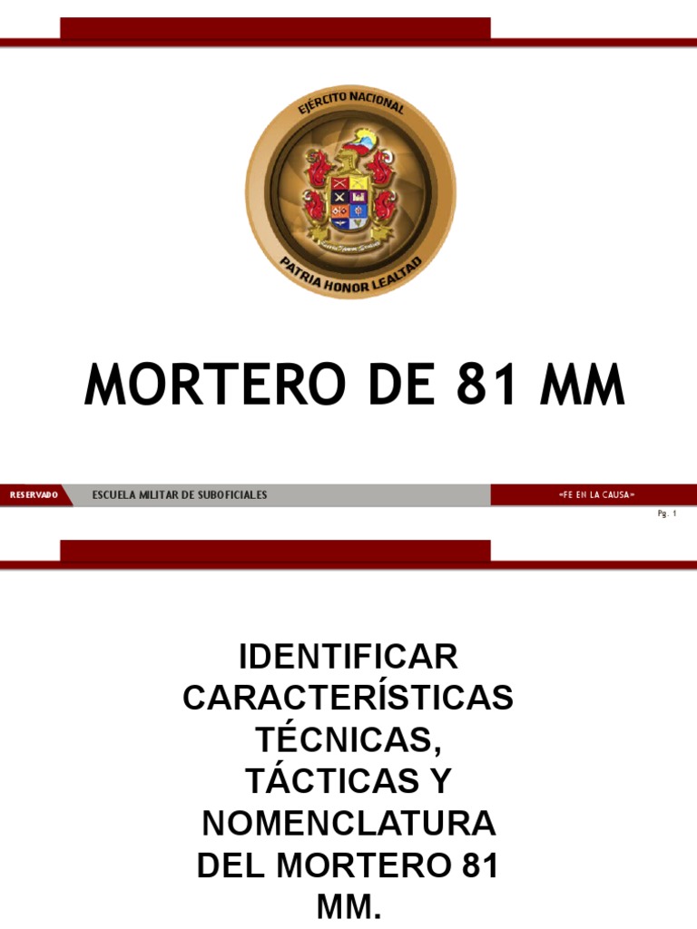 Características del Mortero 81 mm | PDF | Mortero (Arma) | Tecnología ...
