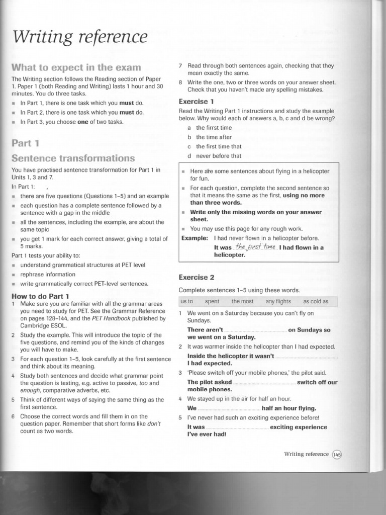Writing Reference: What To Expect in The Exam | Download Free PDF ...