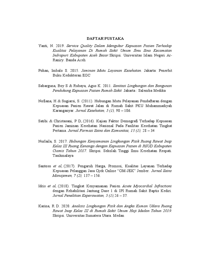 Contoh Daftar Pustaka | PDF