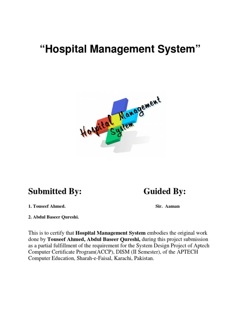 Project of The Month Hospital Management System | PDF | Patient ...