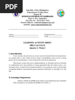 Pre-Calculus Quarter 1 - Module 3: Parabolas | PDF | Ellipse ...