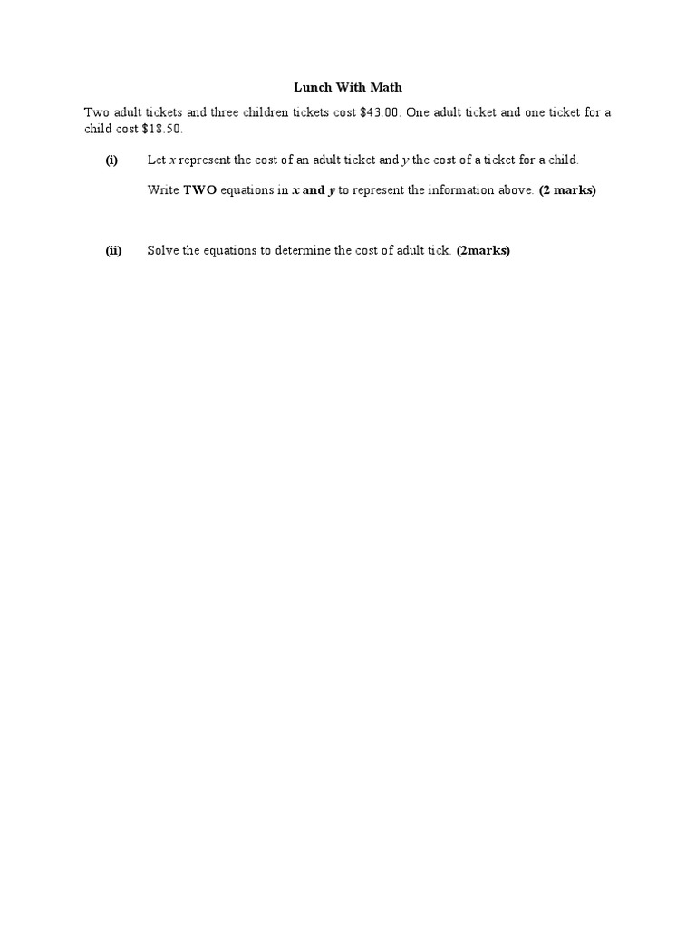 Lunch With Math. Oct.22.2021.Updated Version | PDF