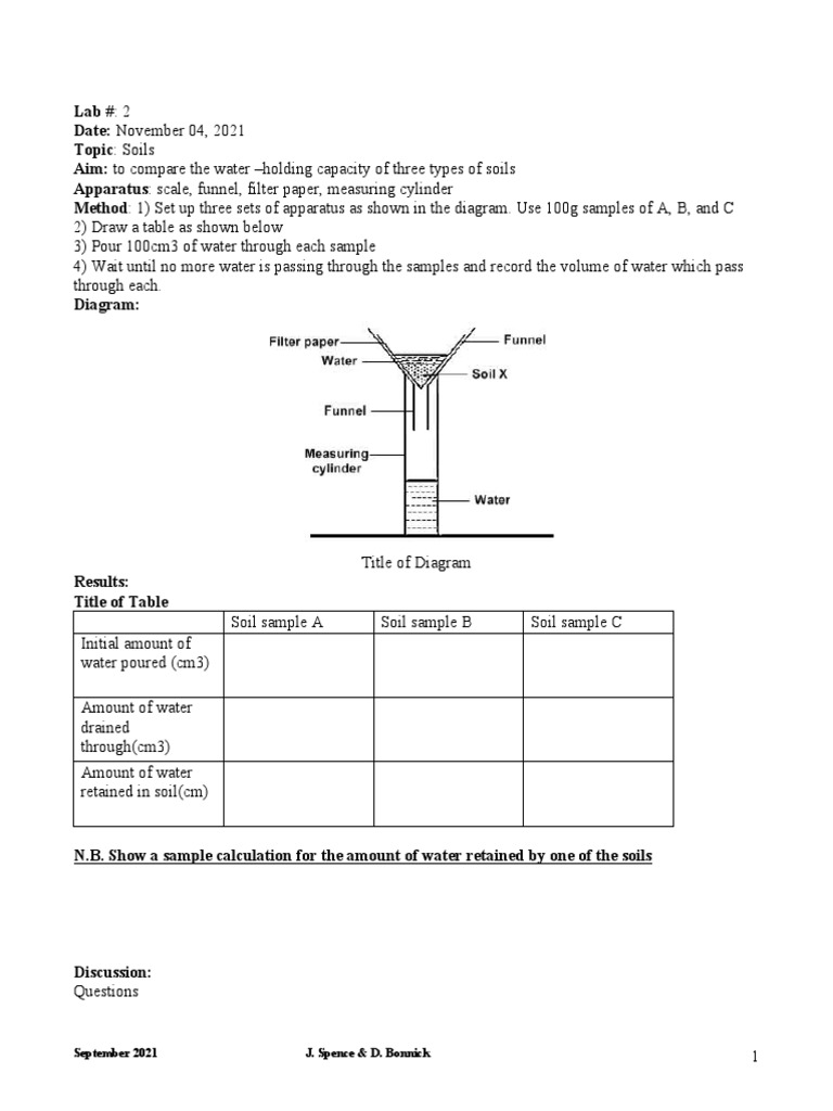 Lab 2 CXC Bio | PDF | Soil