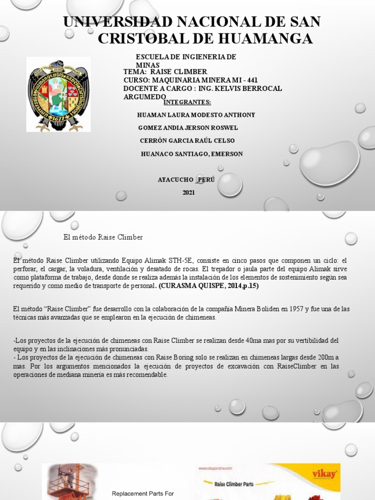 Raise Climber | PDF | Minería | Bienes manufacturados
