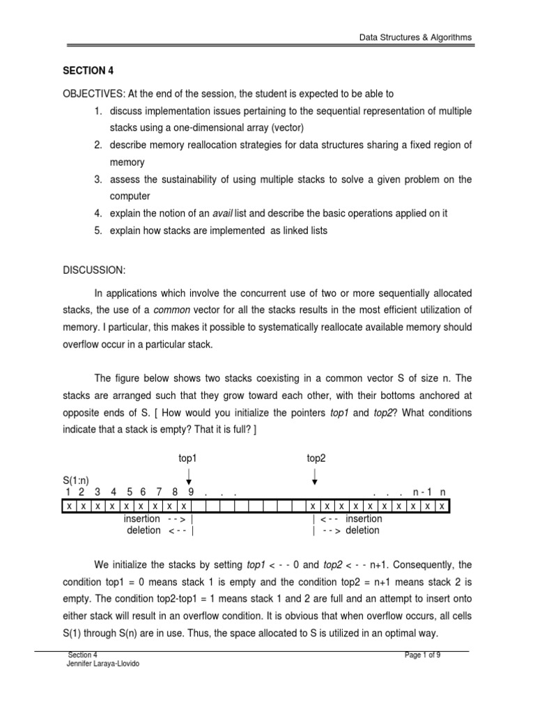 Section 4: Data Structures & Algorithms | PDF | Array Data Structure | Subroutine