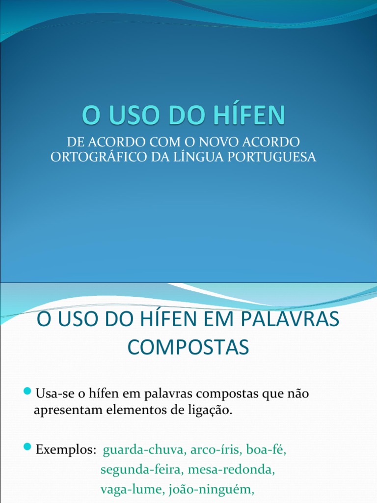 O Uso Do Hífen | PDF | Linguística