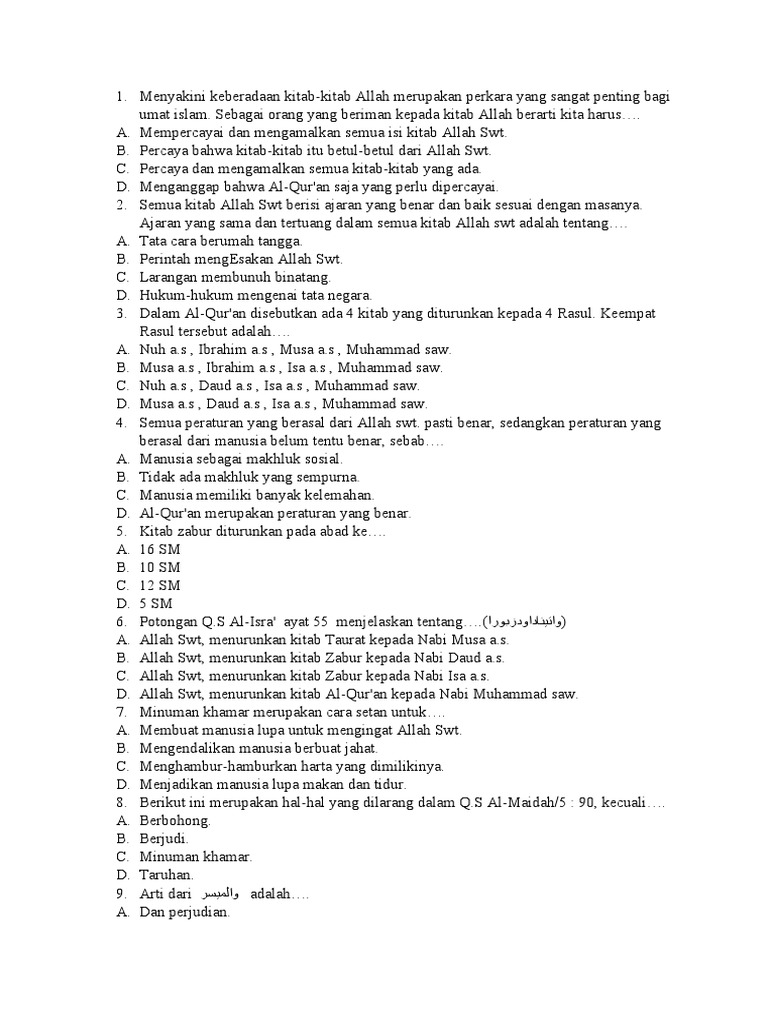 Soal Uas Kelas 8 SMT 1 | PDF