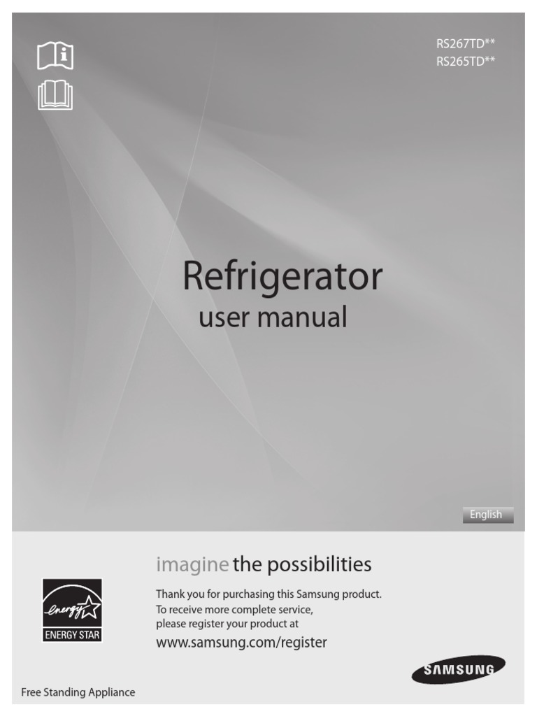 Samsung Appliance Rs265tdbp Use and Care Manual | PDF | Refrigerator ...