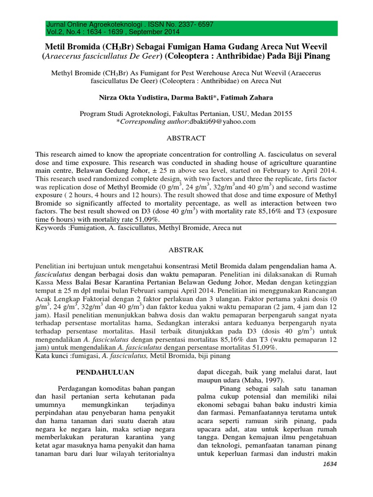 ID Metil Bromida Ch3br Sebagai Fumigan Hama | PDF | Griya & Taman ...