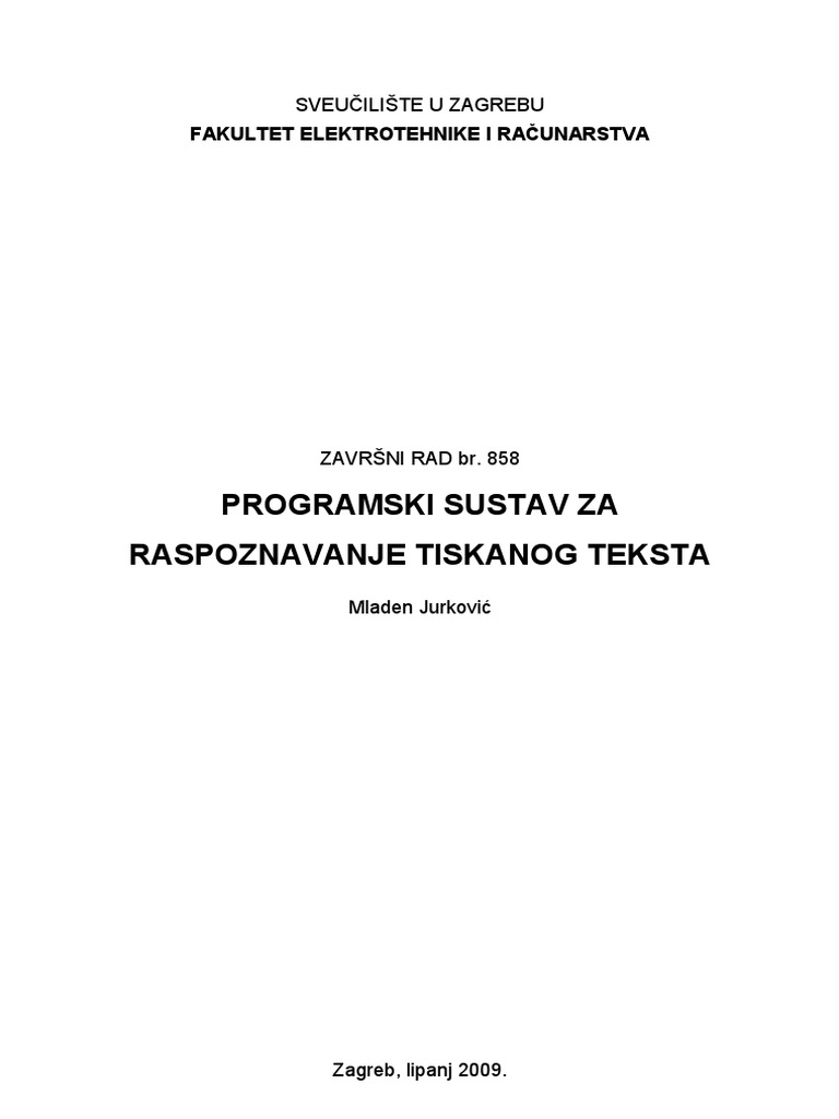 Ocr Tehnologija | PDF
