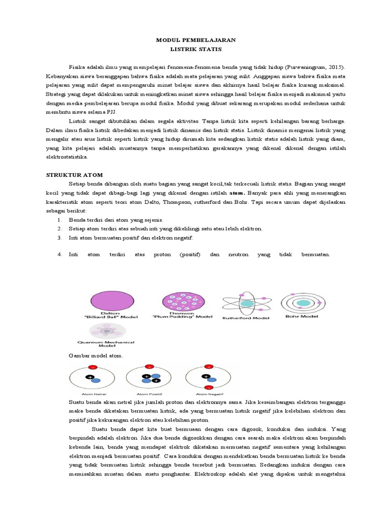 Modul Listrik Statis Kelas 9 | PDF