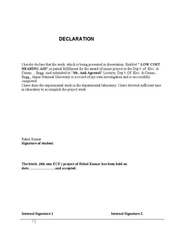 Declaration 03 | PDF | Electronics | Computer Engineering