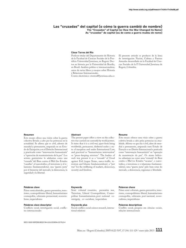 La Guerra Permanente del Capital | PDF | Colombia | Política mundial